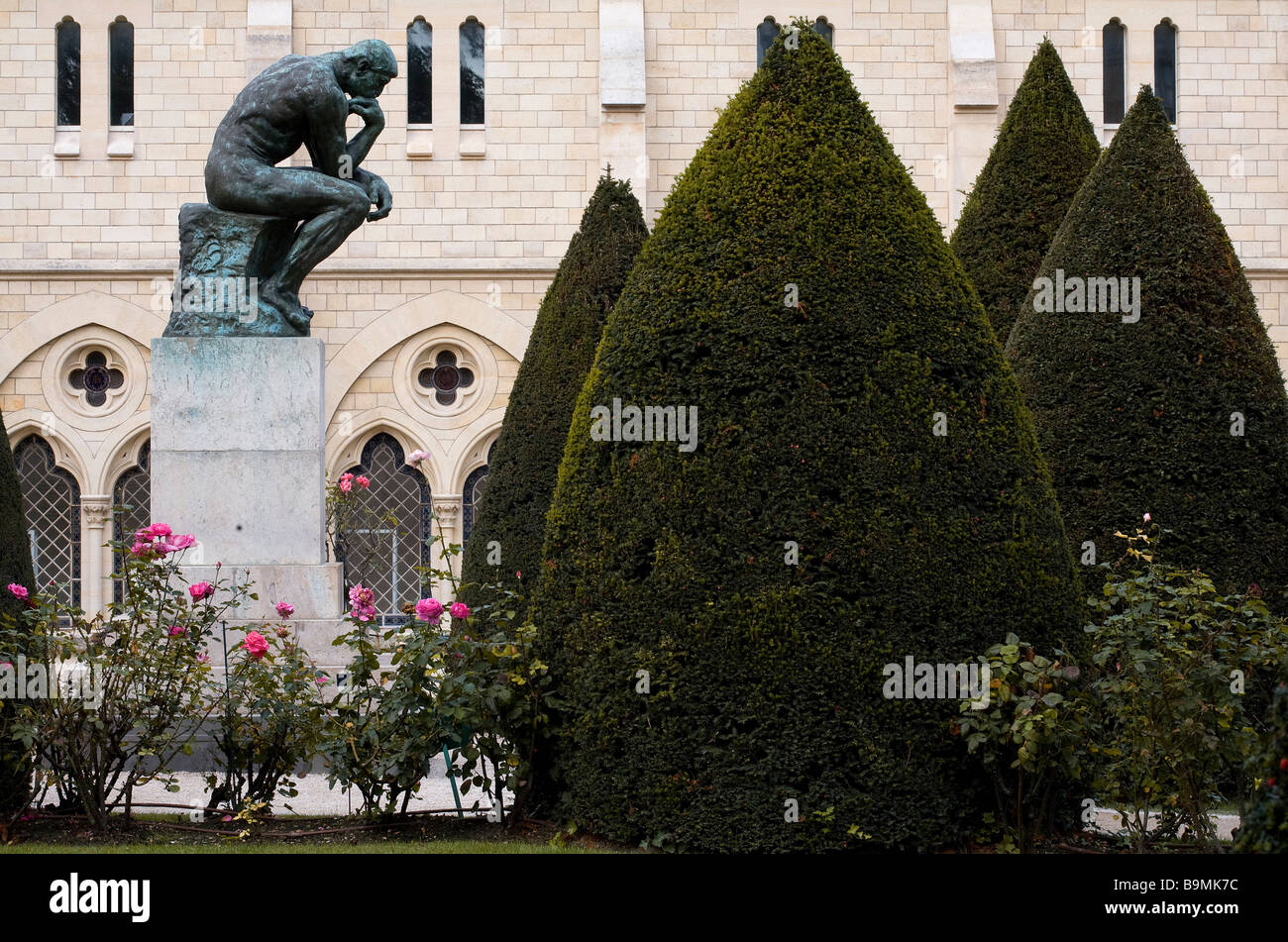 France, Paris, musee Rodin (Rodin museum), The Gardens, The Thinker ...