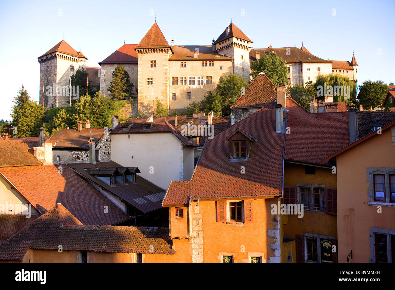 France, Haute Savoie, Annecy, the old town and the Castle-Museum Stock ...