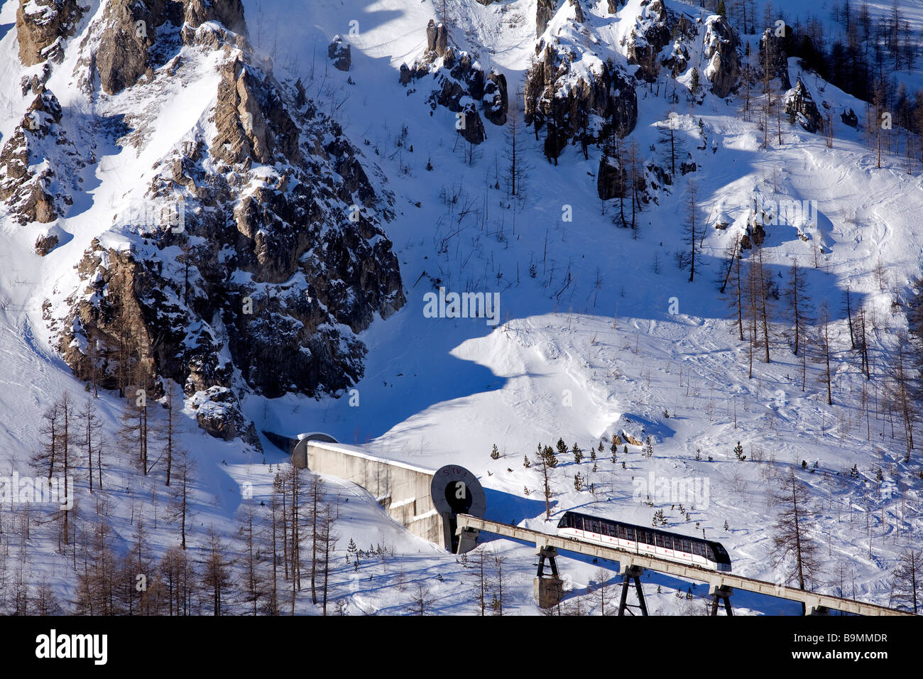 France, Savoie, Val d'Isere, the Funival Stock Photo - Alamy