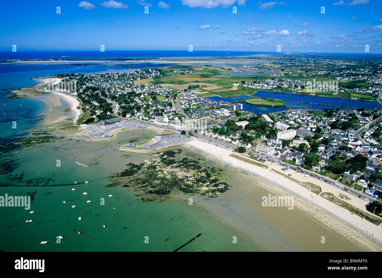 France, Morbihan, Carnac beach (aerial view Stock Photo - Alamy