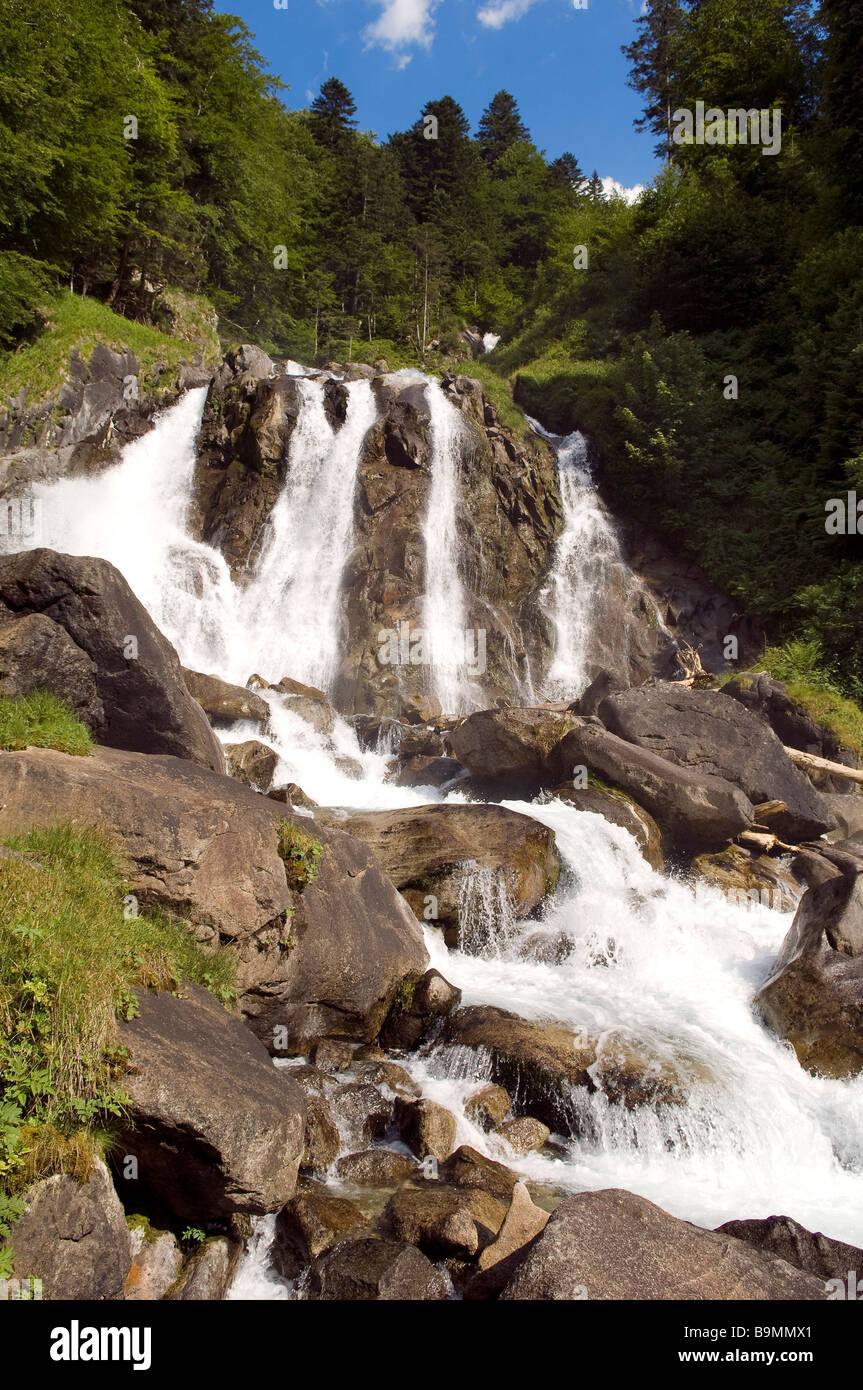 France, Hautes Pyrenees, Pyrenees National Park, Cauterets valley ...