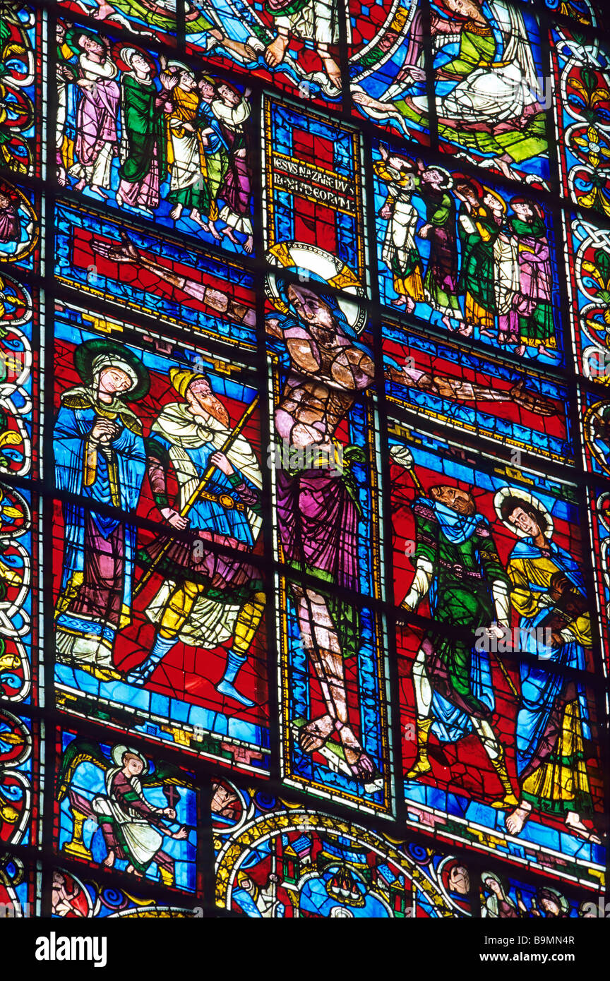 Poitiers cathedral stained glass window hi-res stock photography and ...