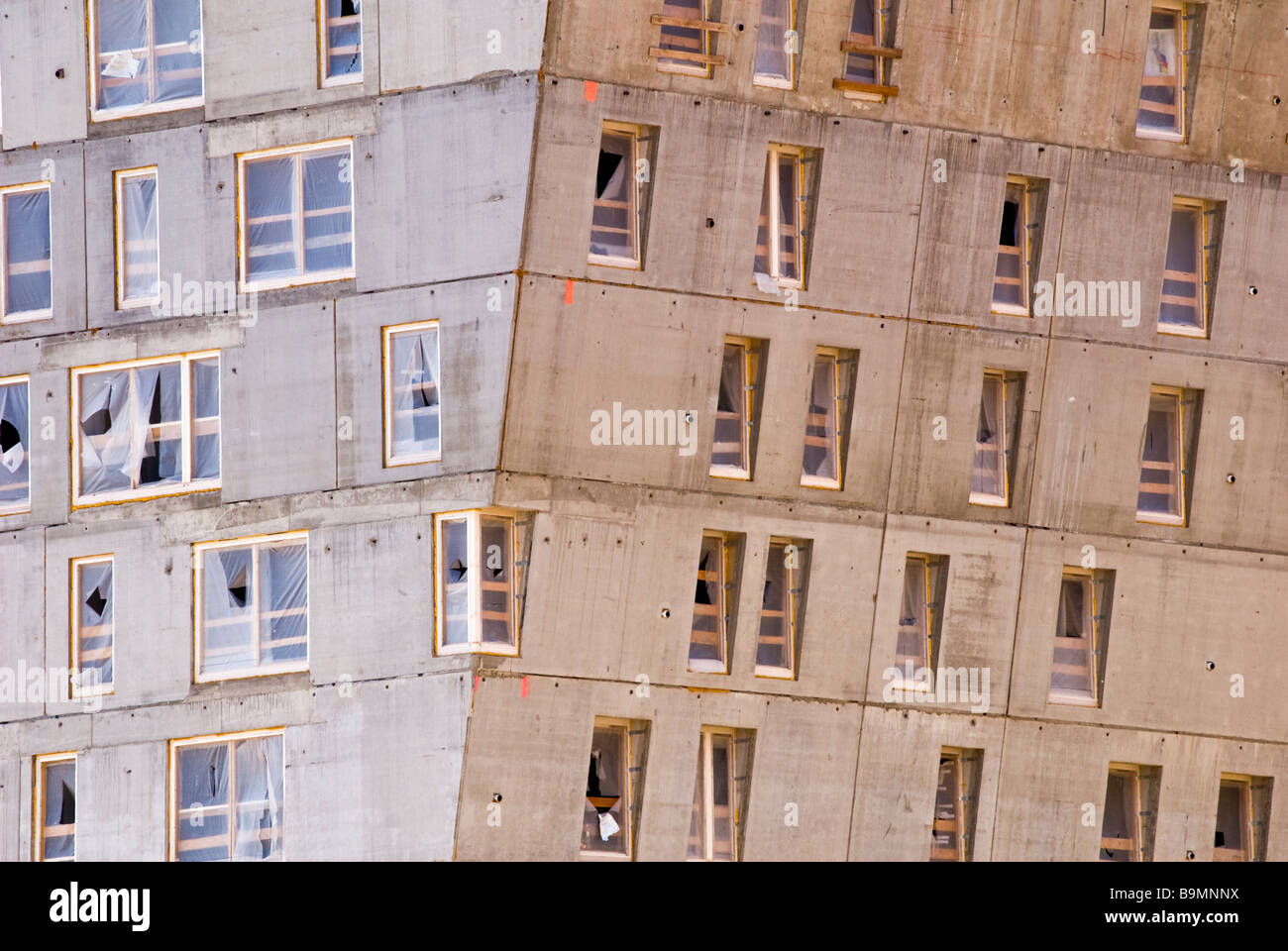 Inner skirt or shell of apartment block under construction in Vienna ...