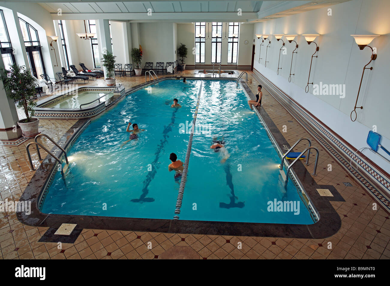 Chateau Hotel Swimming Pool Stock Photos & Chateau Hotel Swimming Pool ...