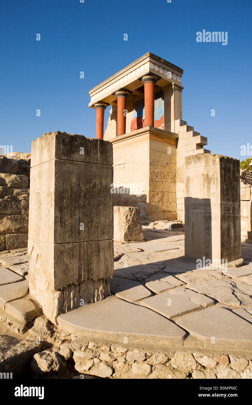 Greece, Crete, Minoan archeological site of Knossos, King Minos Palace ...