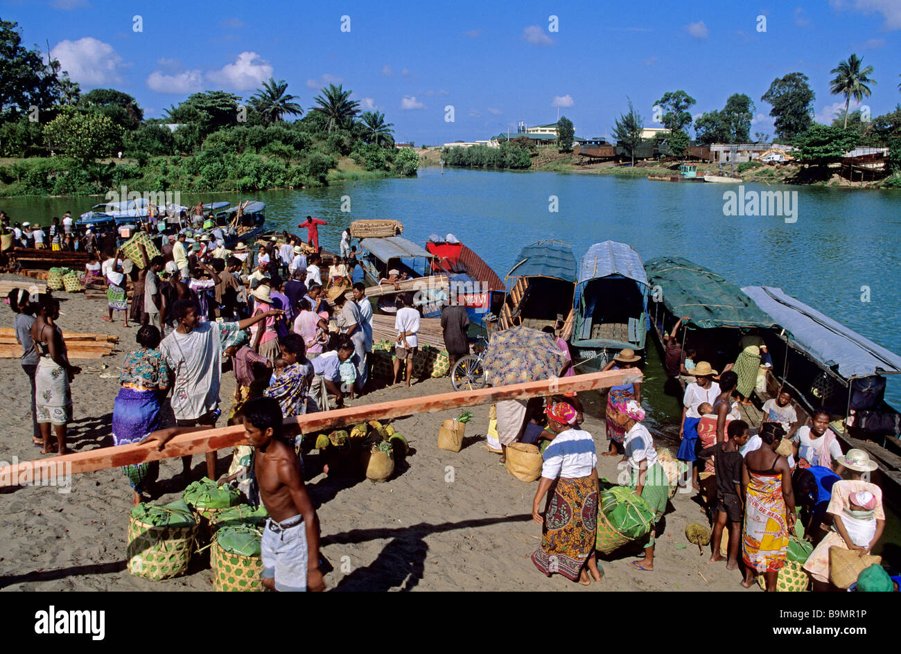 Madagascar, East coast, Tamatave (Toamasina), the fluvial harbour of ...