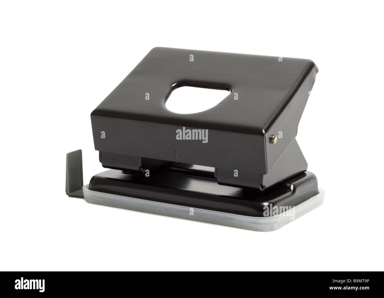 Black hole puncher on white background Stock Photo - Alamy