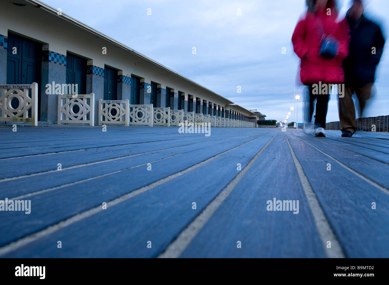 France, Calvados, Pays d'Auge, Deauville, the famous planks on the ...