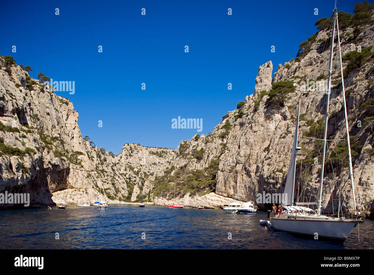 France, Bouches du Rhone, Cassis, calanque d' En Vau Stock Photo - Alamy