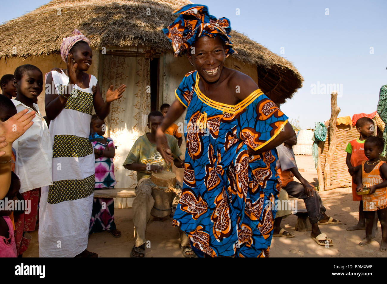 Senegal, Tambacounda region, Teinthoto, village of the Mandinka ethnic ...