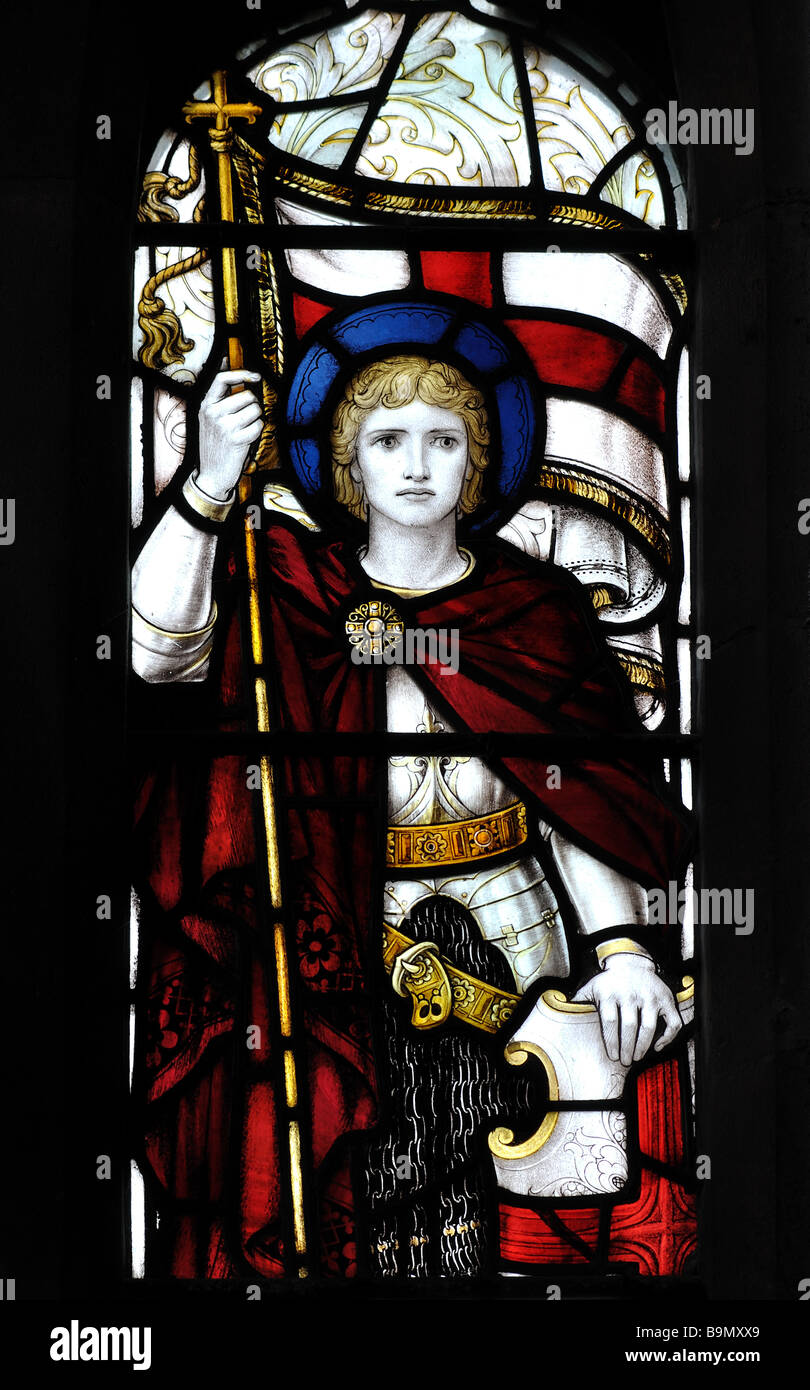 St.George stained glass, St.Philip and St.James Church, Groby ...