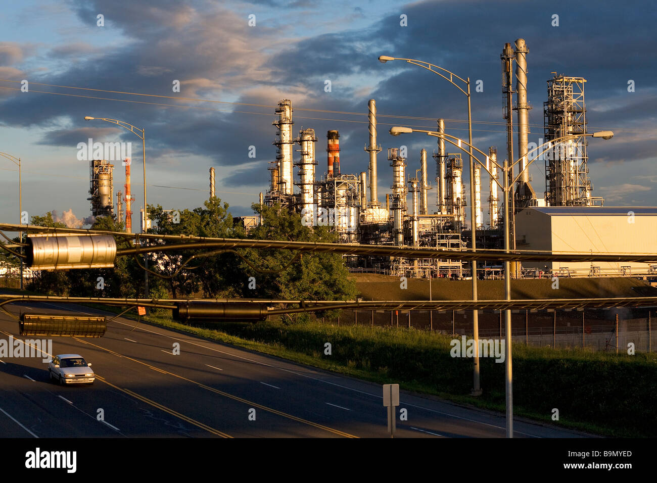 Canada, Quebec Province, Quebec Levis City, oil refinery Stock Photo ...
