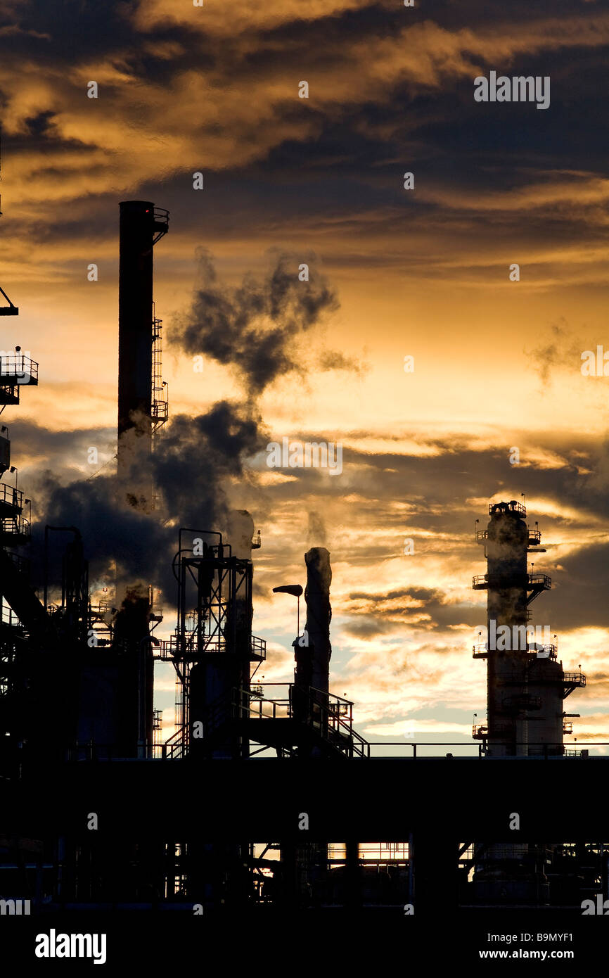 Canada, Quebec Province, Quebec Levis City, oil refinery Stock Photo ...
