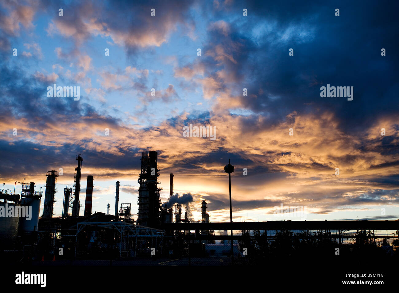 Canada, Quebec Province, Quebec Levis City, oil refinery Stock Photo ...