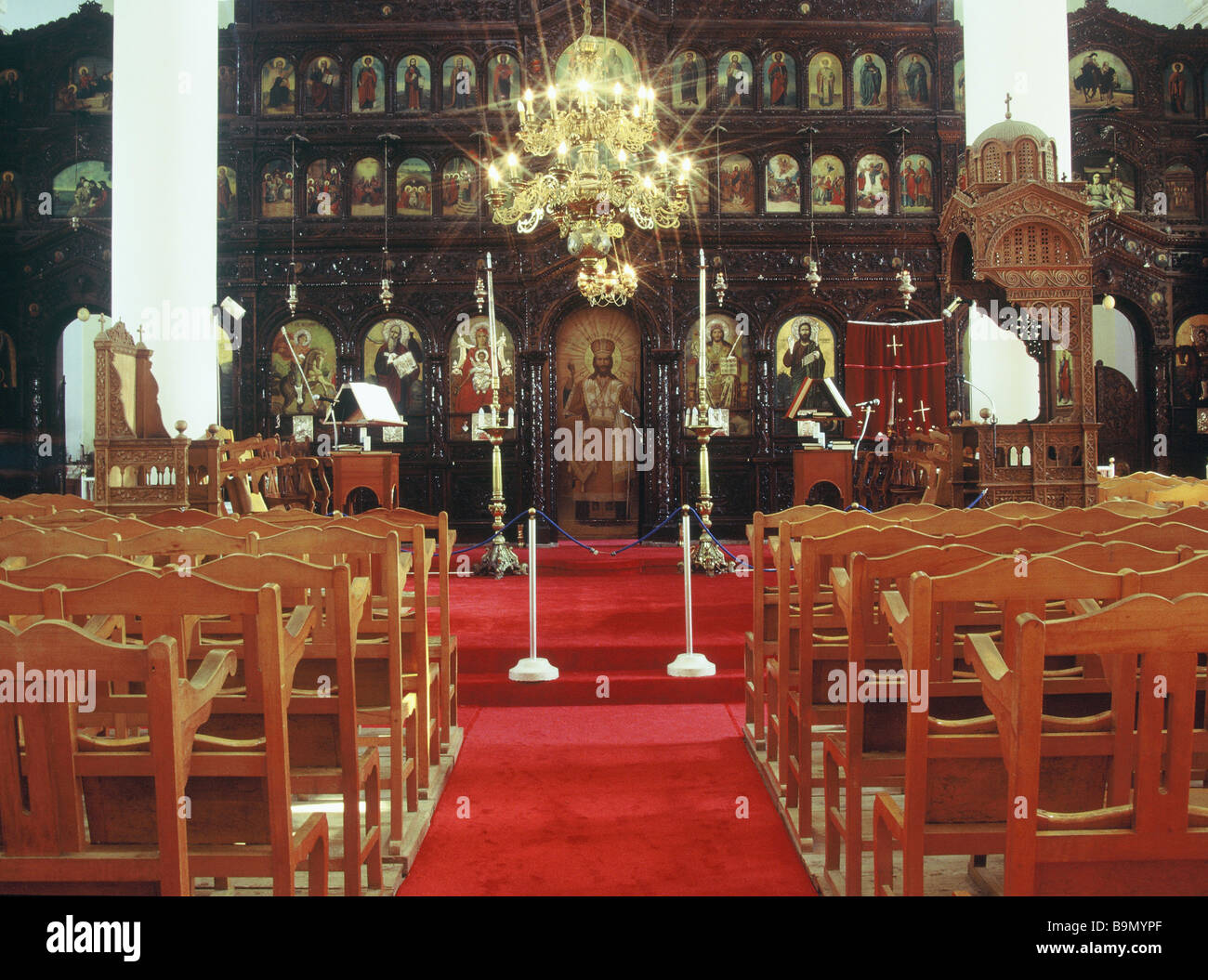 GREEK ORTHODOX CHURCH INTERIOR IN NICOSIA Stock Photo - Alamy
