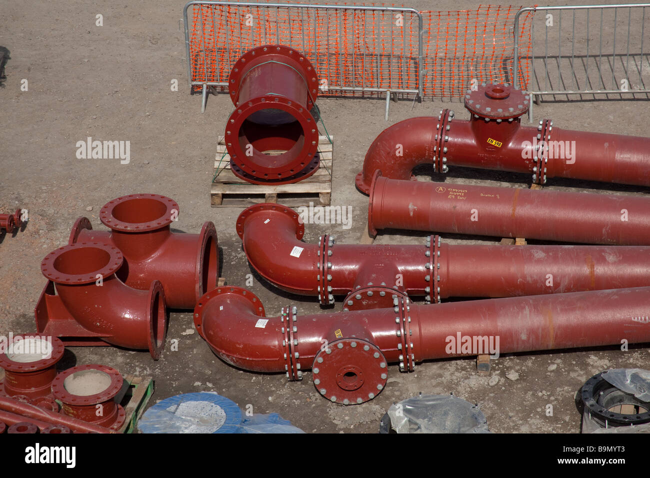 Massive pipes at the London 2012 Olympic stadium March 2009 Stratford ...