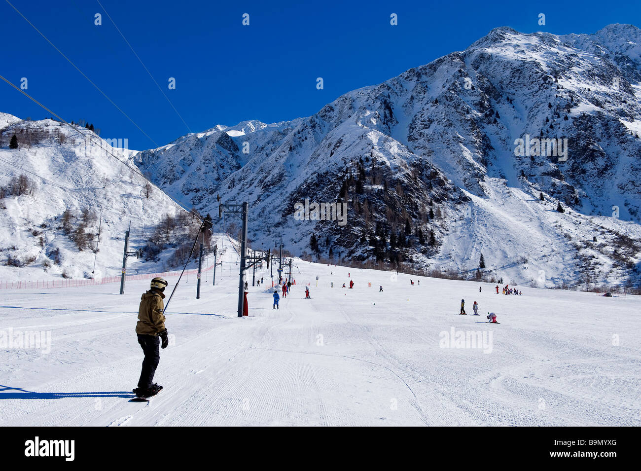 France, Haute Savoie, Mont Blanc Country, Le Tour ski resort Stock ...