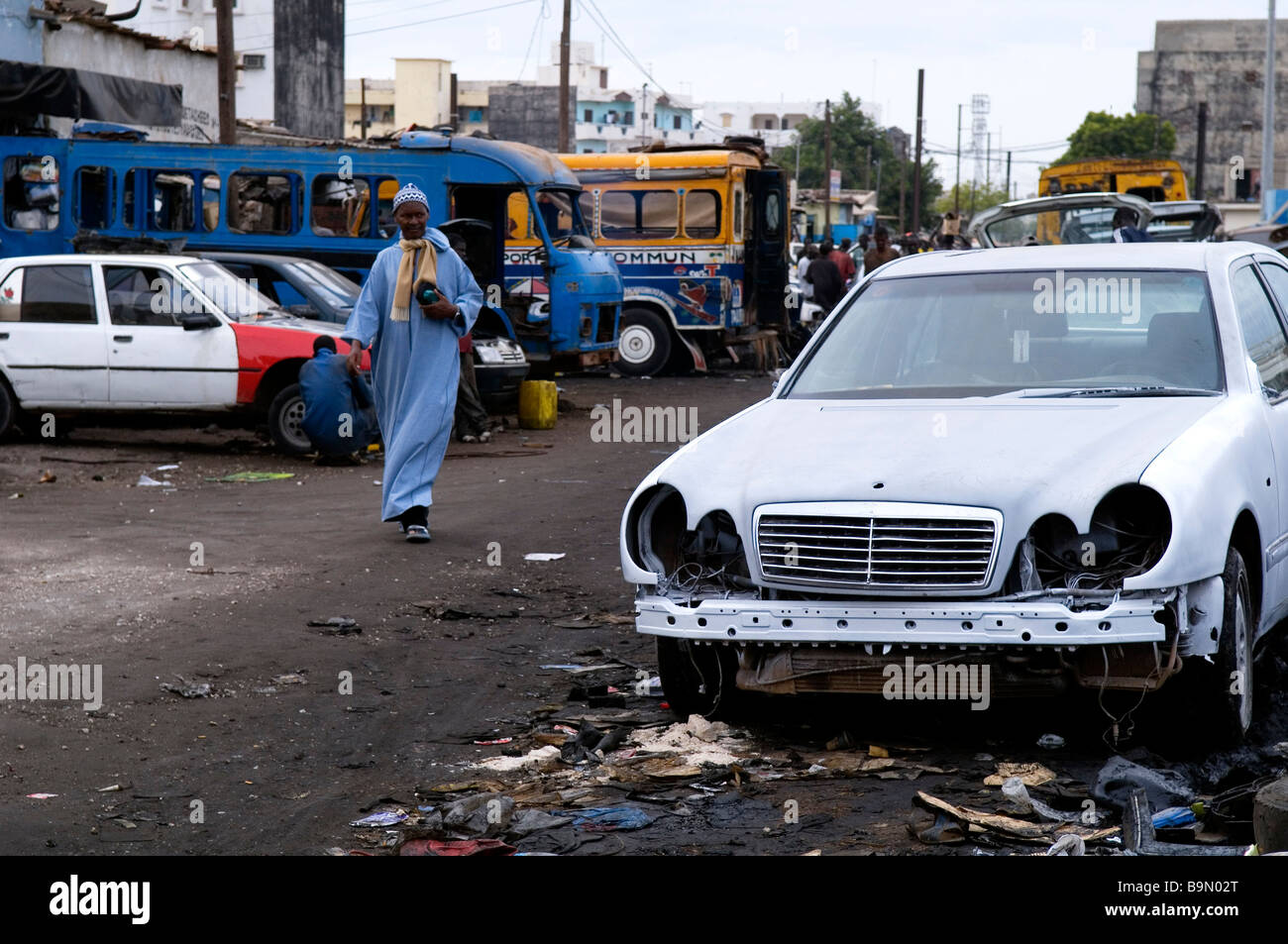 Senegal, Dakar, street of the town center Stock Photo - Alamy