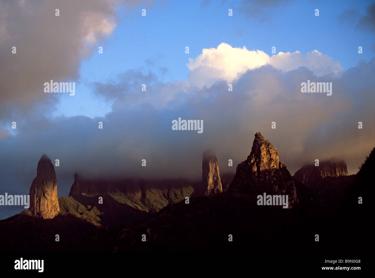 France, French Polynesia, Marquesas Islands, northern islands, Ua Pu ...