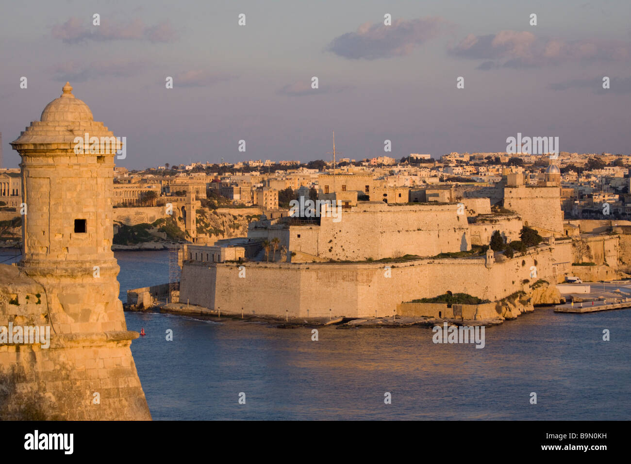 Fort St Angelo Looking Across Grand Harbour from Valletta Stock Photo ...