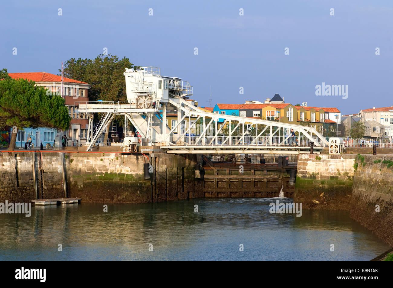 France, Charente Maritime, La Rochelle, the bascule bridge at the ...