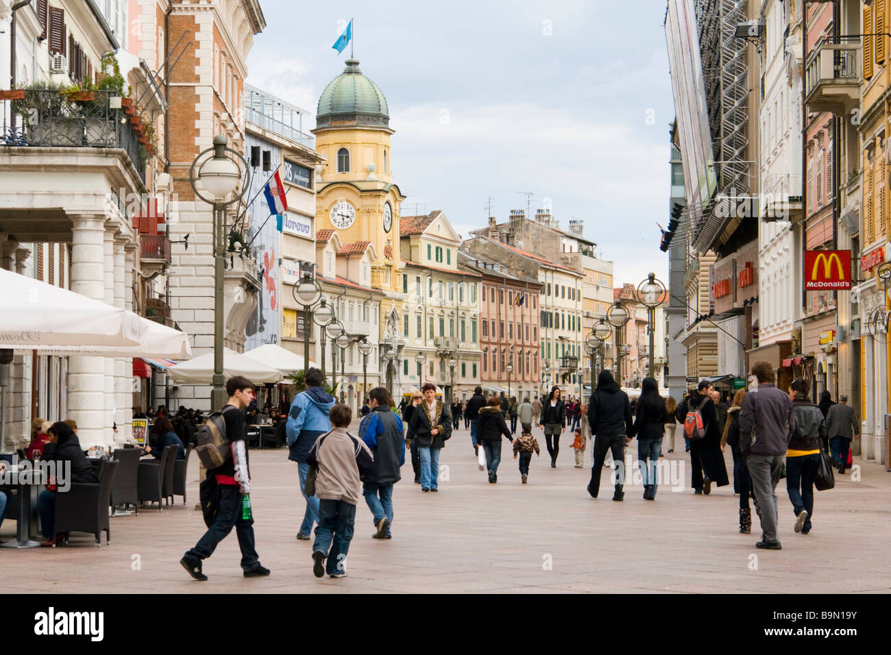 Rijeka center, Korzo street, Croatia Stock Photo - Alamy