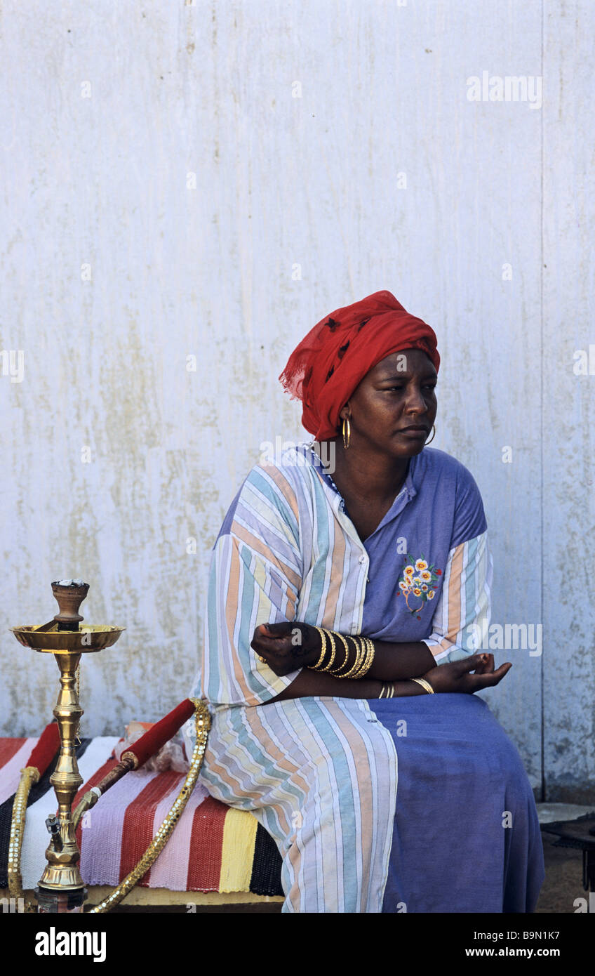 Egypt, Upper Egypt, Aswan, Nubian woman portrait Stock Photo - Alamy