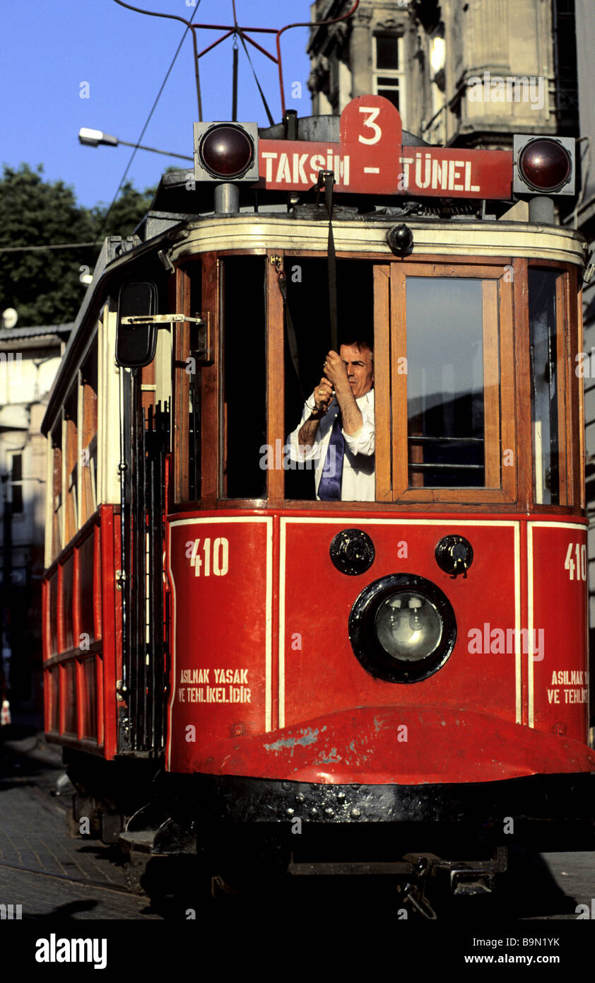 Turkey, Istanbul, Taksim district, tram Stock Photo - Alamy