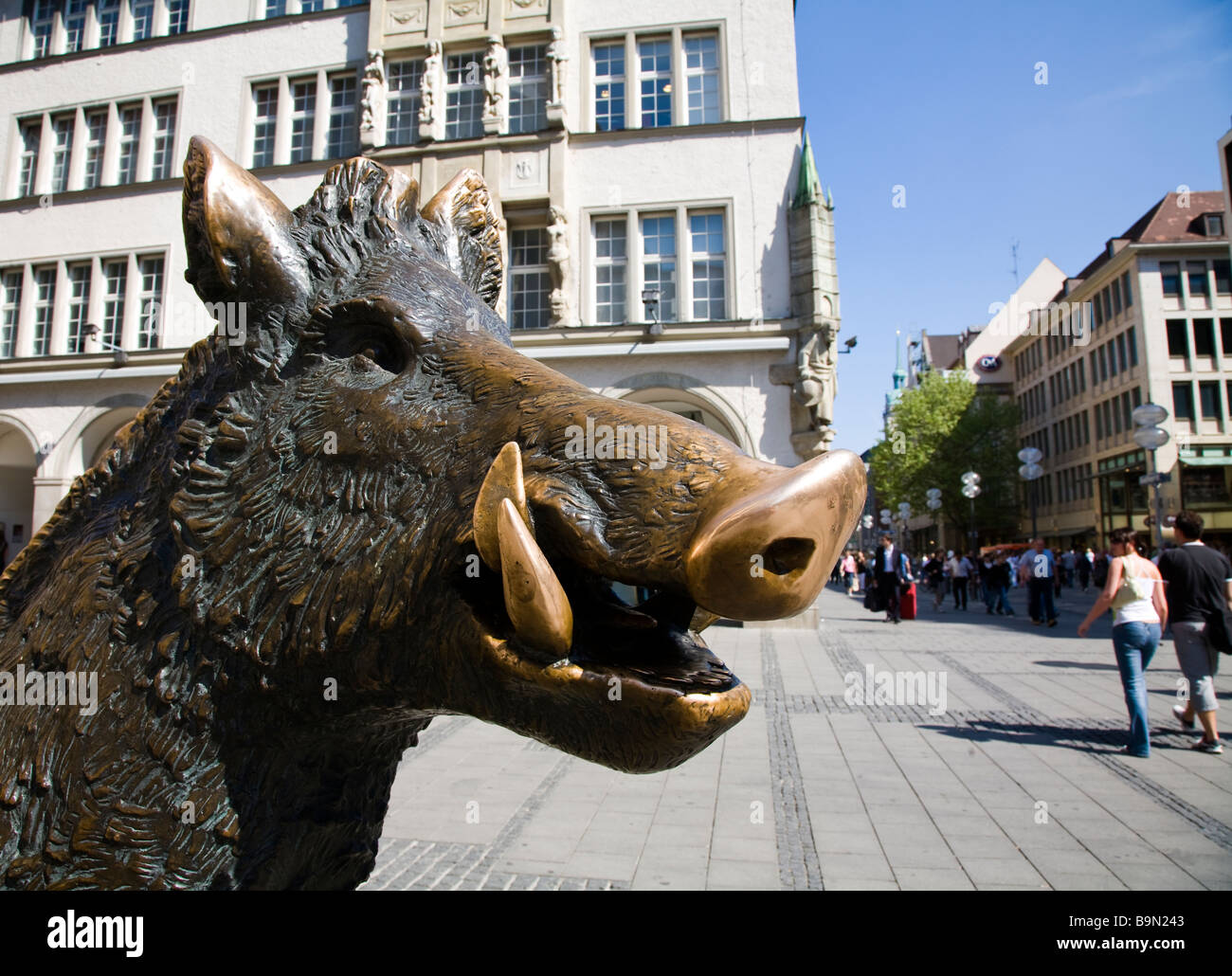 The bronze Boar outside the Hunting and Fishing Museum Munich Germany ...