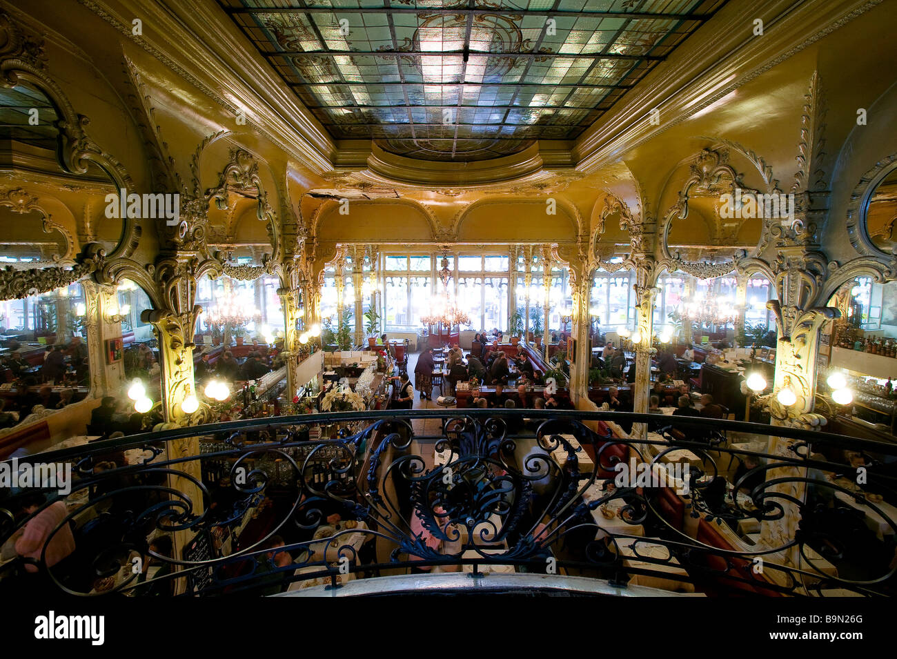 France, Allier, Moulins, the Grand Cafe, 1900s restaurant Stock Photo ...