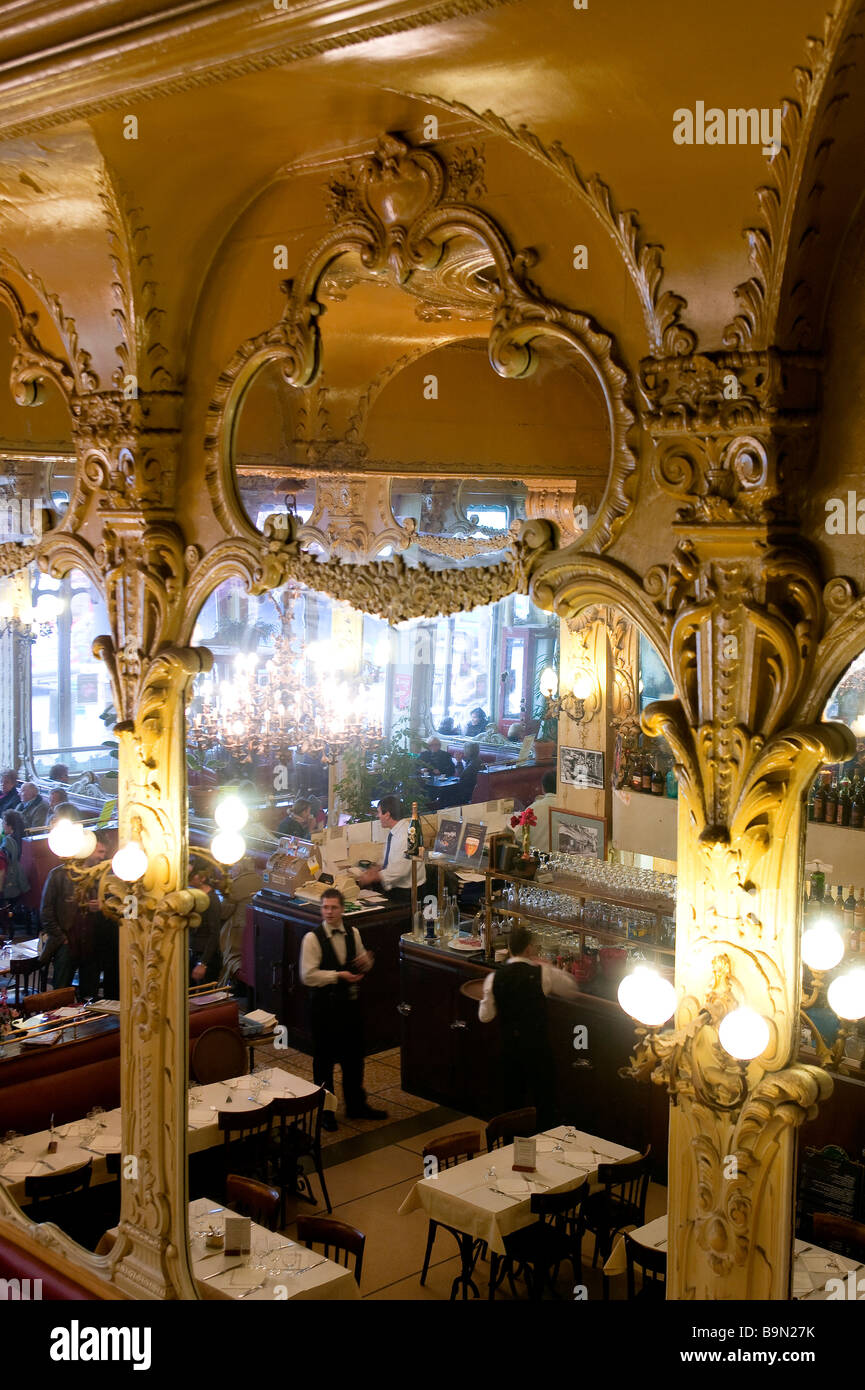 France, Allier (03), Moulins, the Grand Café, 1900s restaurant Stock ...