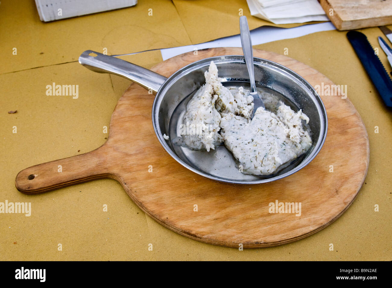 Modena flavors lard for borlenghi Stock Photo - Alamy