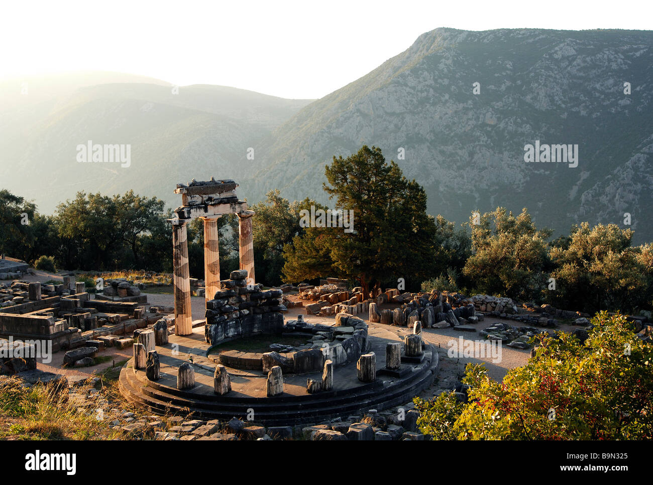 Greece, Phocis, Delphi, site listed as World Heritage by UNESCO, tholos ...