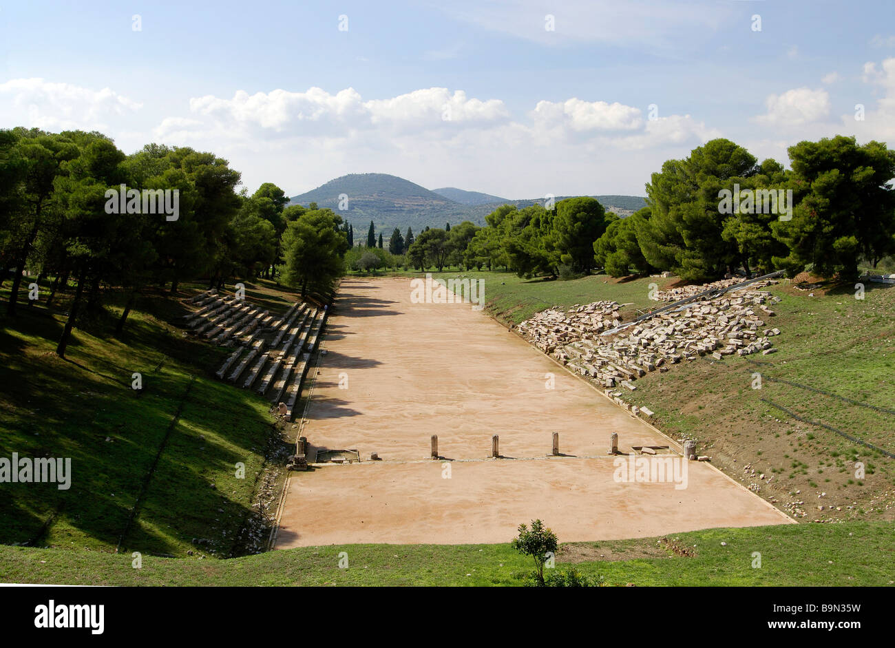 Greece, Peloponnese, Epidaurus, Epidaurus amphitheatre classified as ...