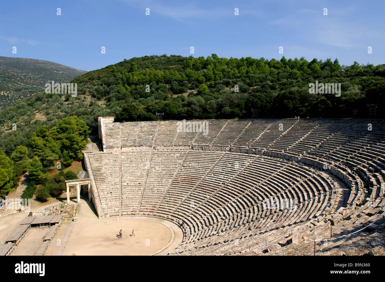 Greece, Peloponnese, Epidaurus, Epidaurus amphitheatre classified as ...