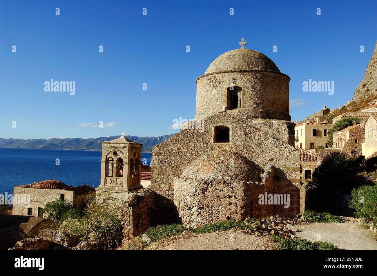 Monemvasia greece bell tower hi-res stock photography and images - Alamy