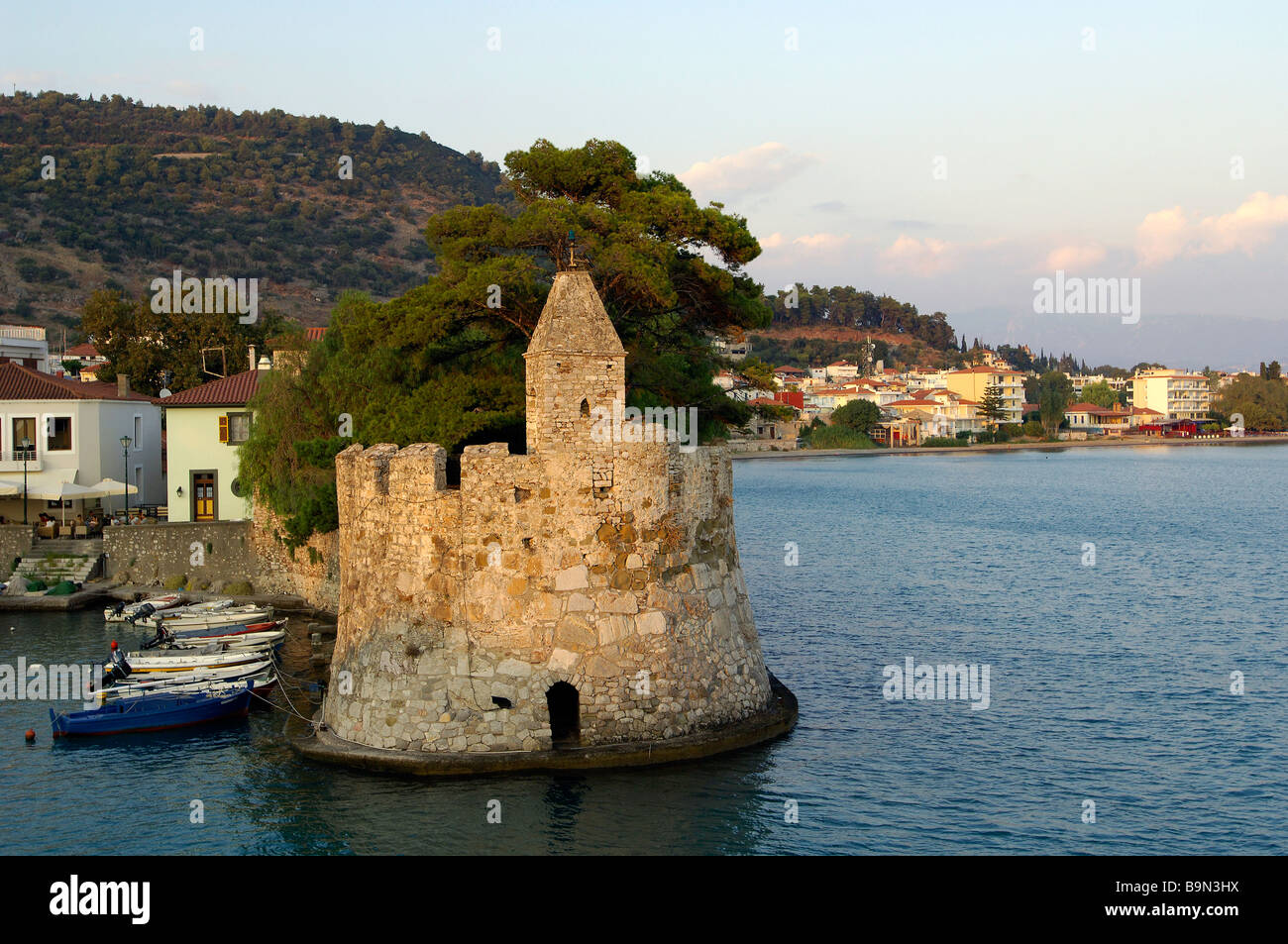 Greece, Central Greece, Gulf of Corinth, Naupactus, Venetian harbour ...