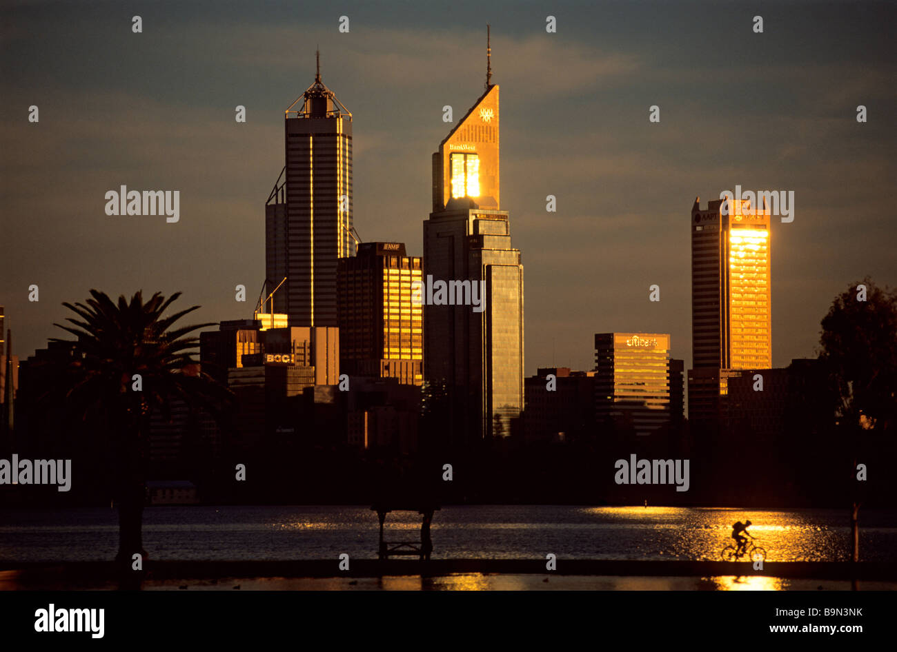 Australia, Western Australia, Perth, southern suburb, the Swan River at ...