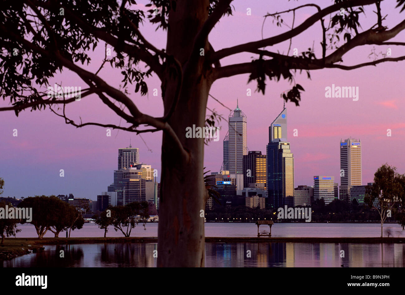 Australia, Western Australia, Perth, southern suburb, the Swan River at ...
