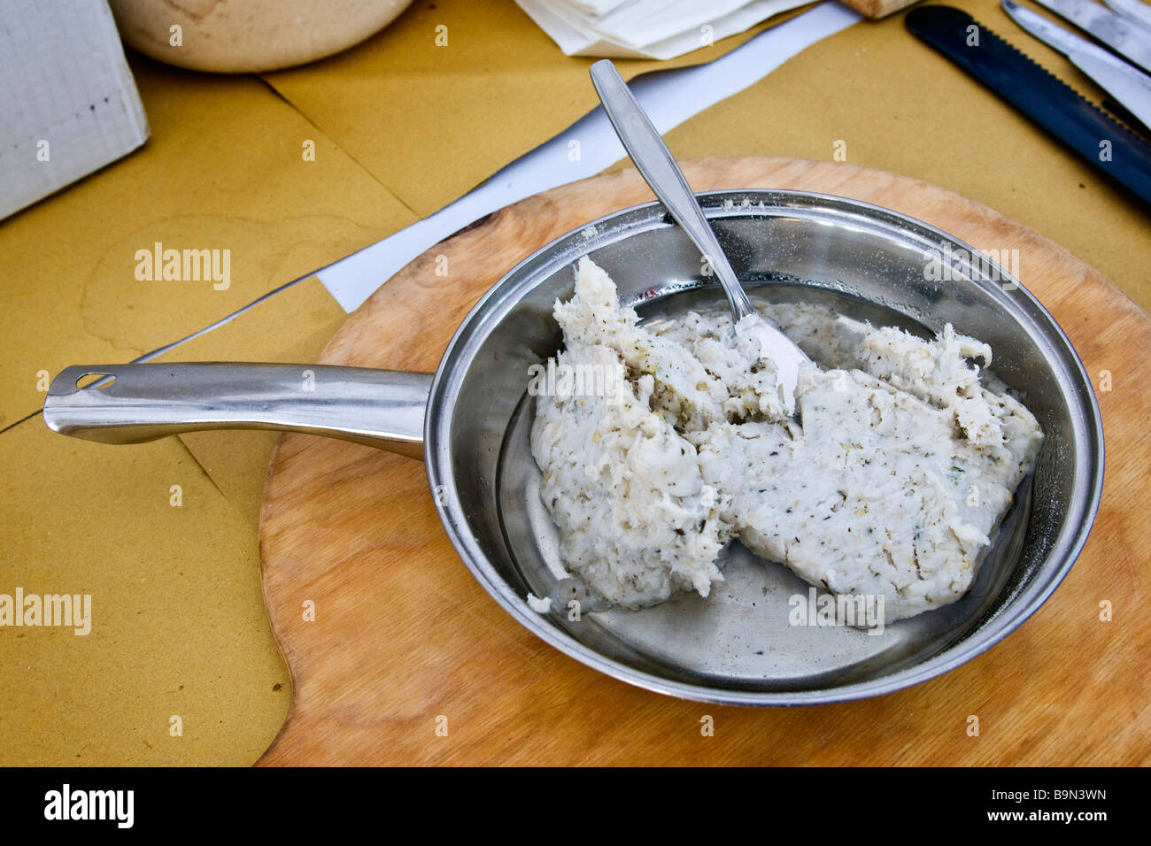Modena flavors lard for borlenghi Stock Photo - Alamy