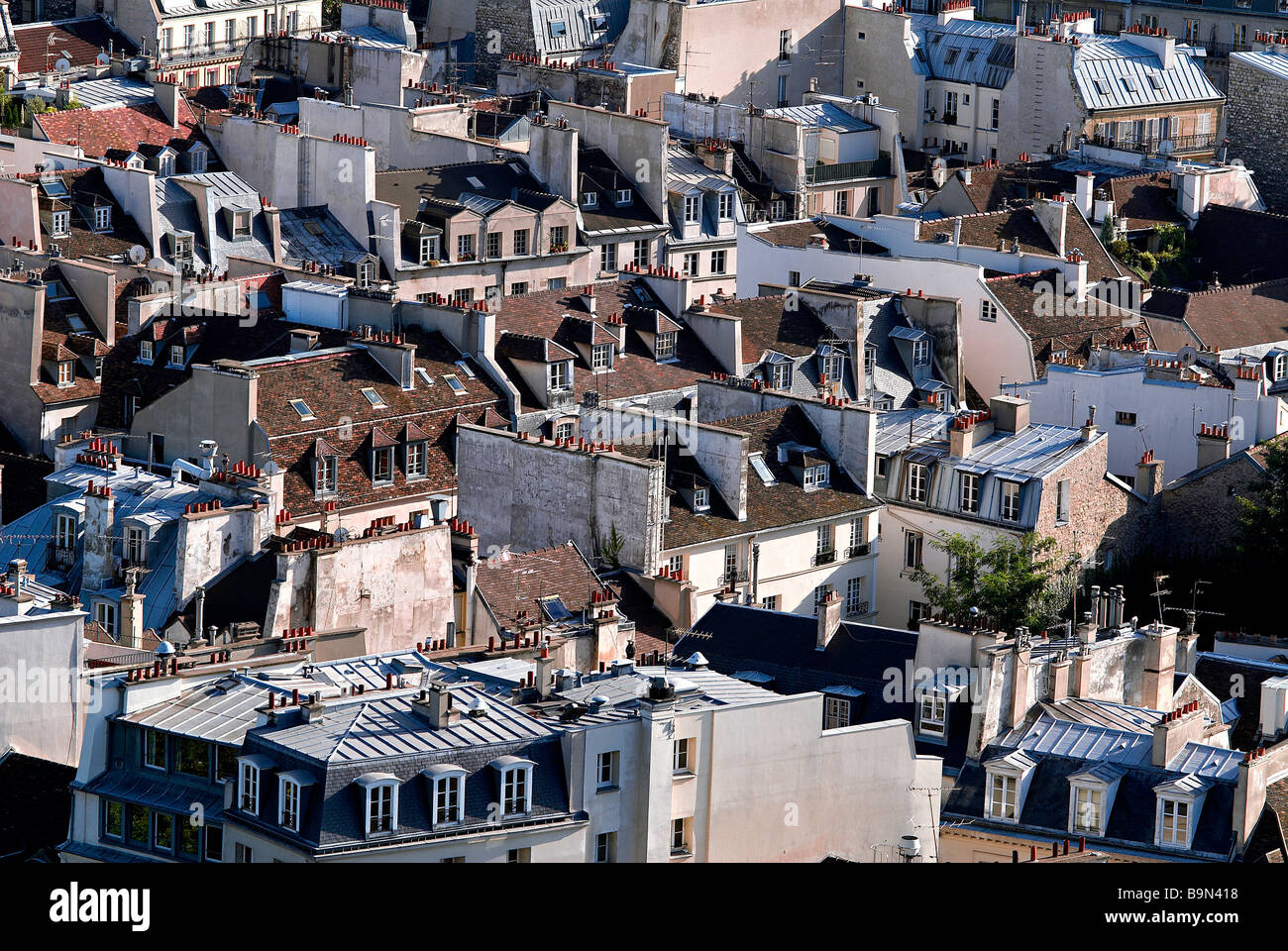 France, Paris, roofs of Paris Stock Photo - Alamy