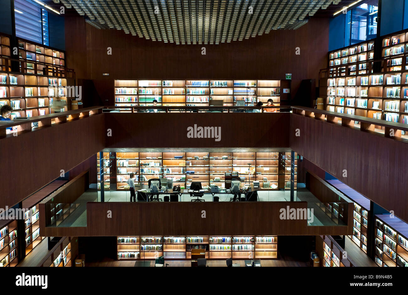Spain, Madrid, Reina Sofia Museum, the library Stock Photo - Alamy