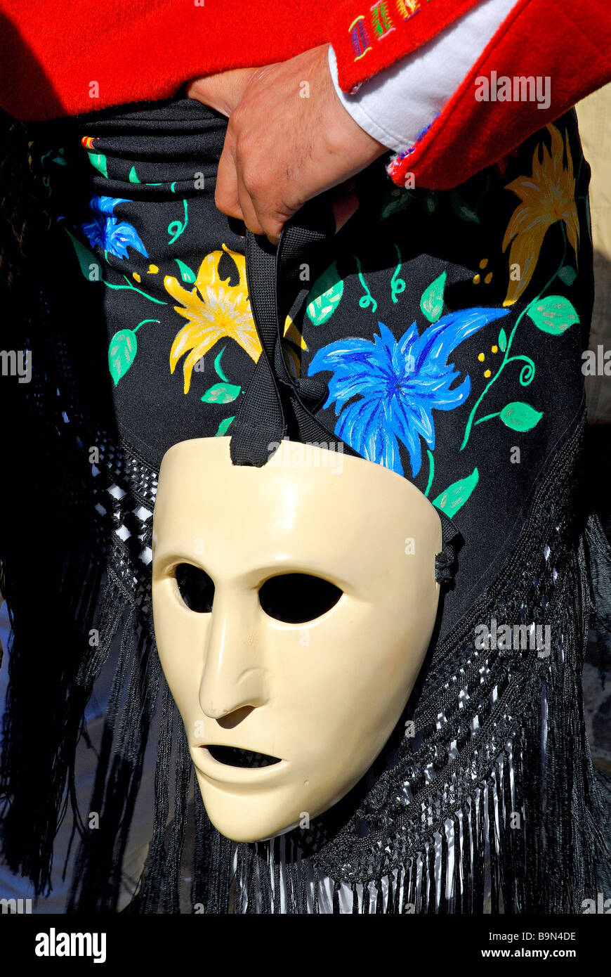 Italy, Sardinia, Nuoro province, Mamoiada, carnival with Mamuthones ...