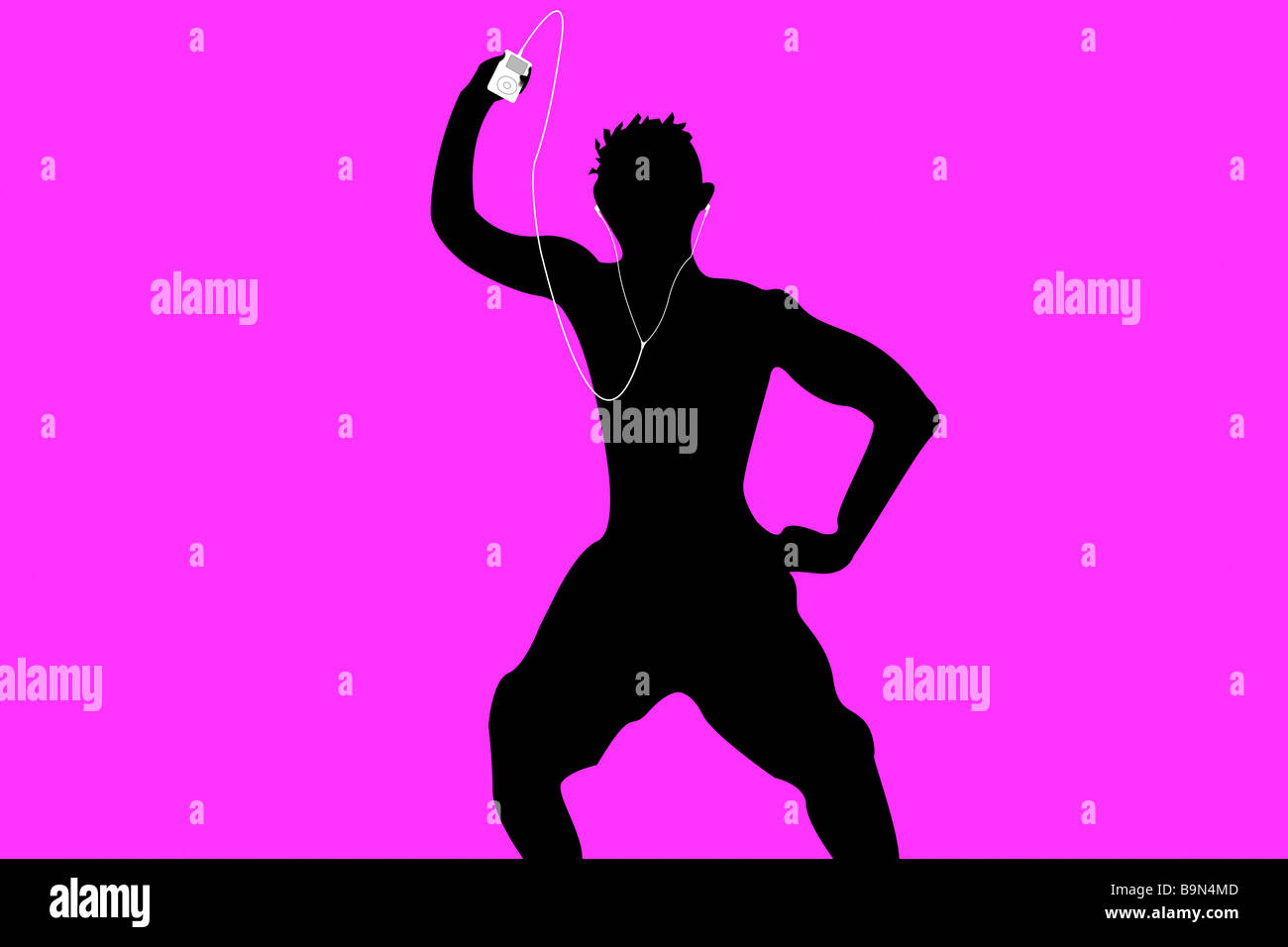 ipod people style silhouette illustration Stock Photo - Alamy