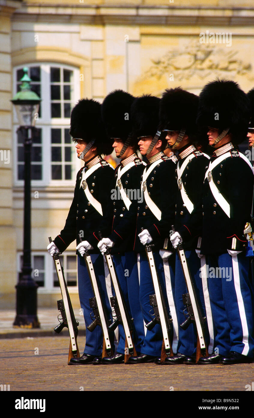 Denmark, Copenhagen, the changing of the Royal Guard Stock Photo - Alamy