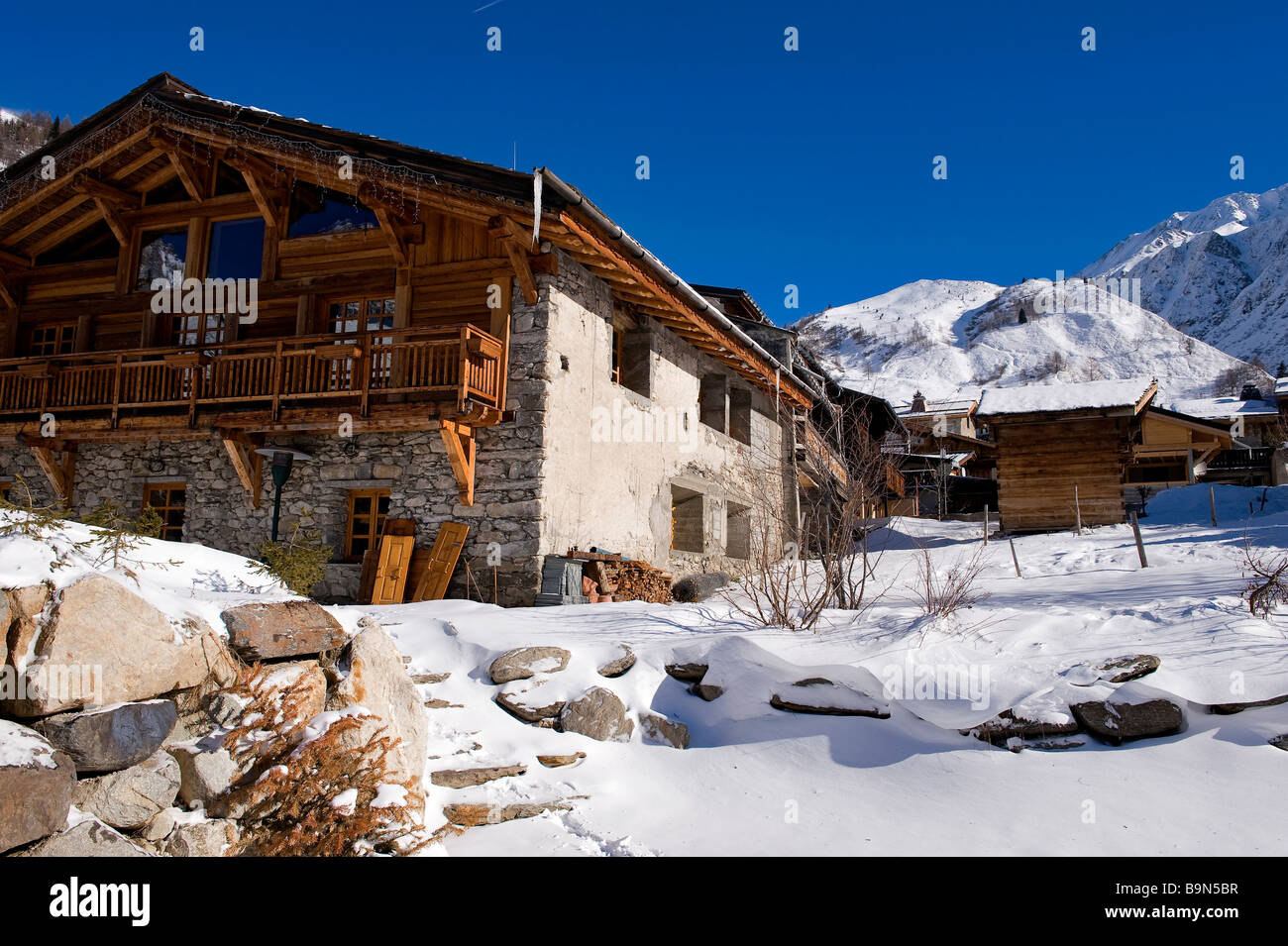 France, Haute Savoie, Mont Blanc Country, Le Tour ski resort Stock ...