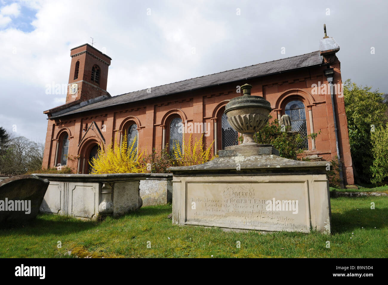 The sandstone church at Grinshill in North Shropshire England Uk Stock ...