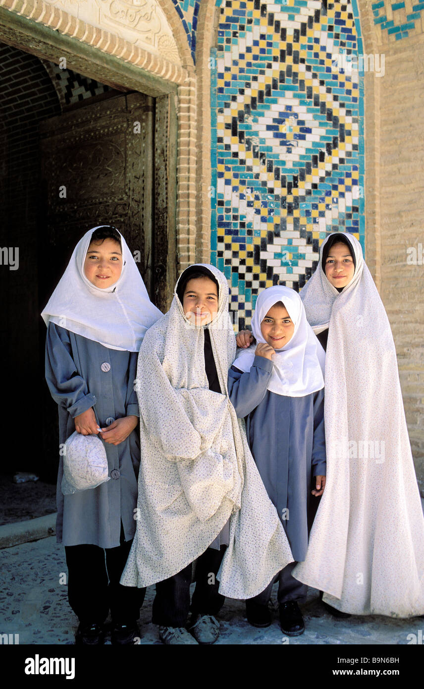 Iran, Kerman Province, Mahan, school girls Stock Photo - Alamy
