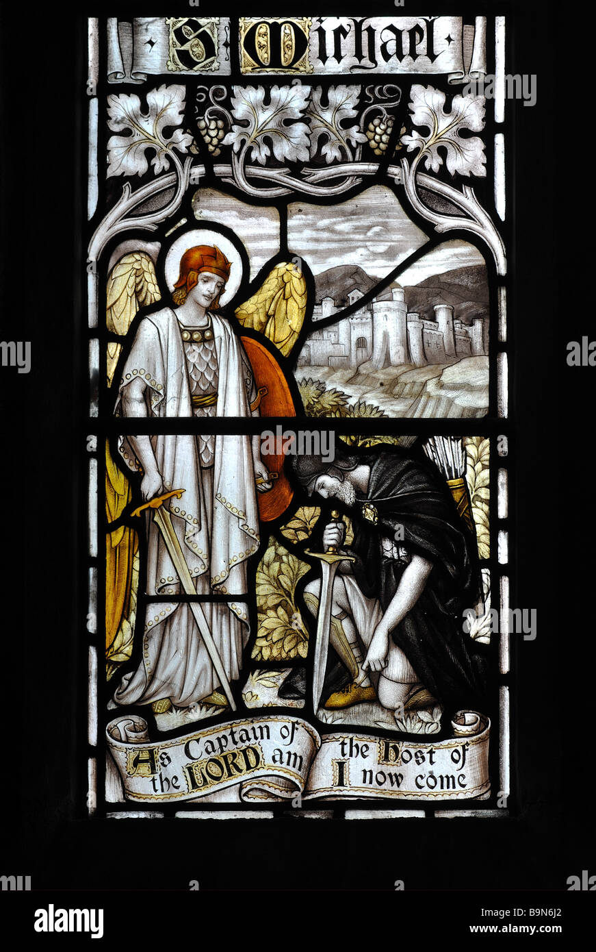 St.Michael stained glass, St.Philip and St.James Church, Groby ...