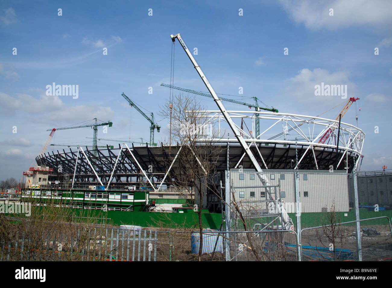 London 2012 Olympic stadium under construction March 2009 Stratford ...